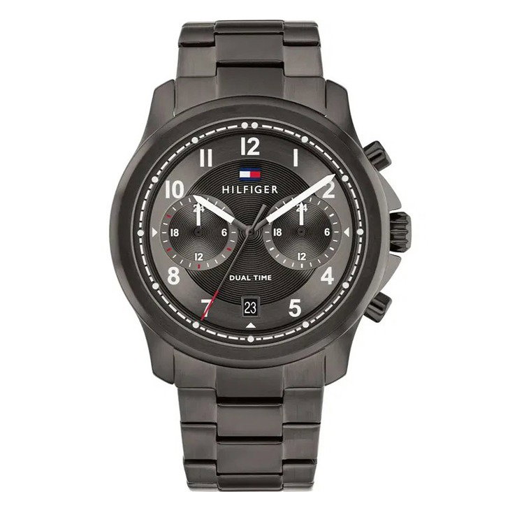 Tommy Hilfiger Men's Dual Time Gunmetal Steel watch