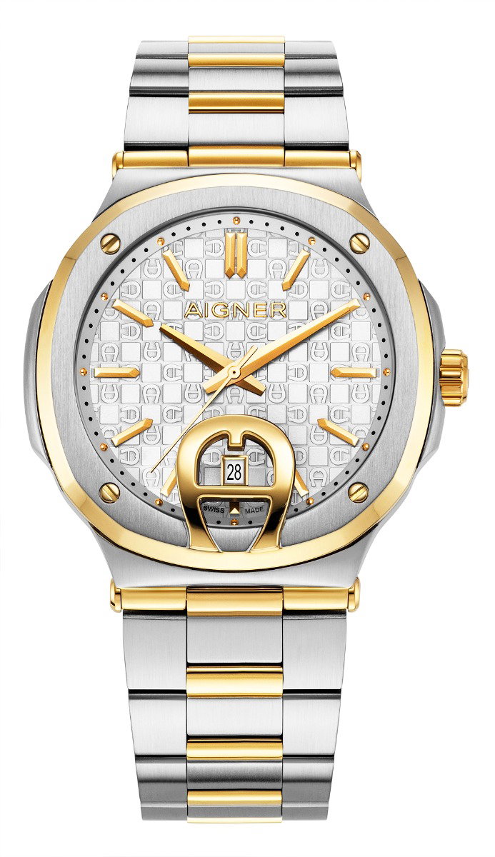 Aigner TAVIANO men watch steel silver , Gold