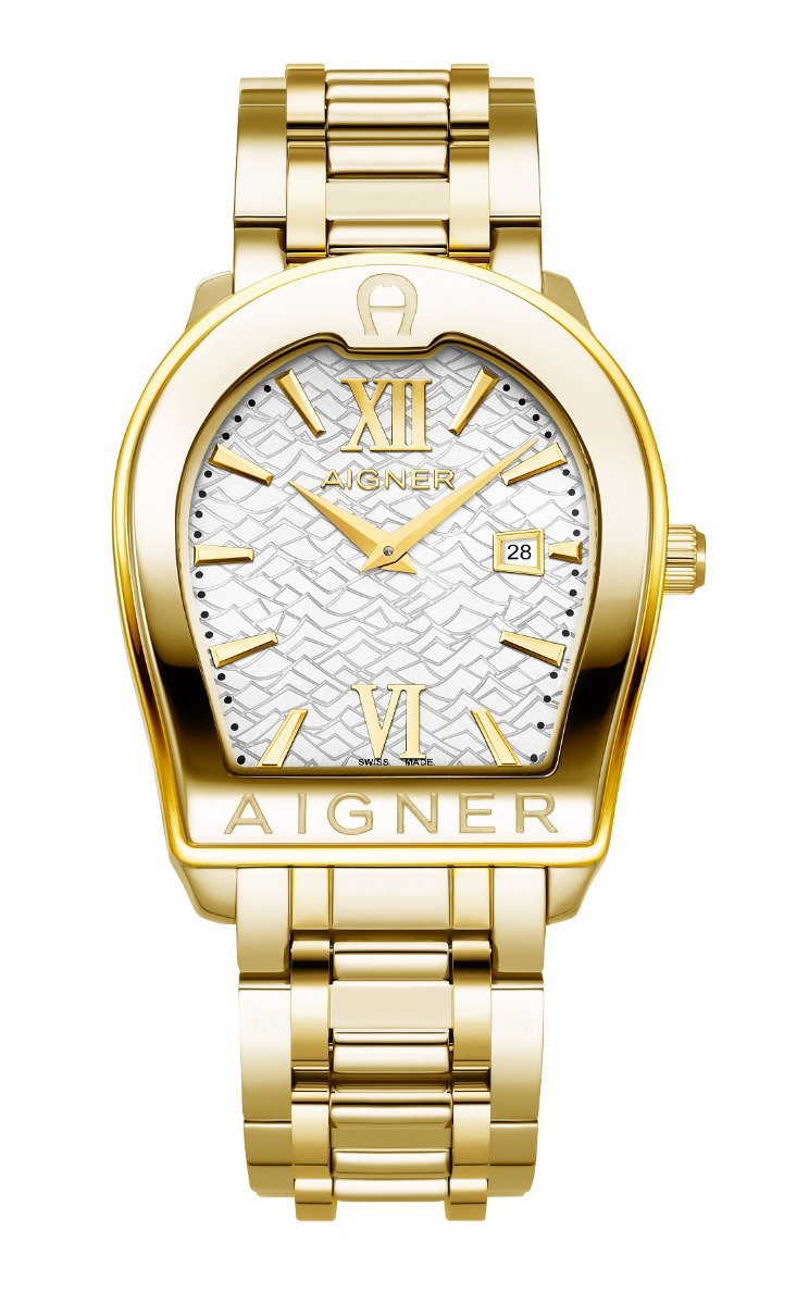 Aigner VERONA DUE men watch stainless steel gold